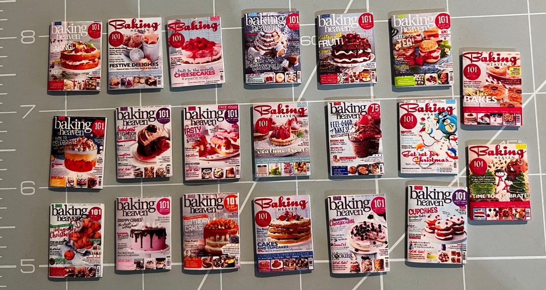 12th Scale Baking Magazines Non Opening but Great Cooking Display Mags ...