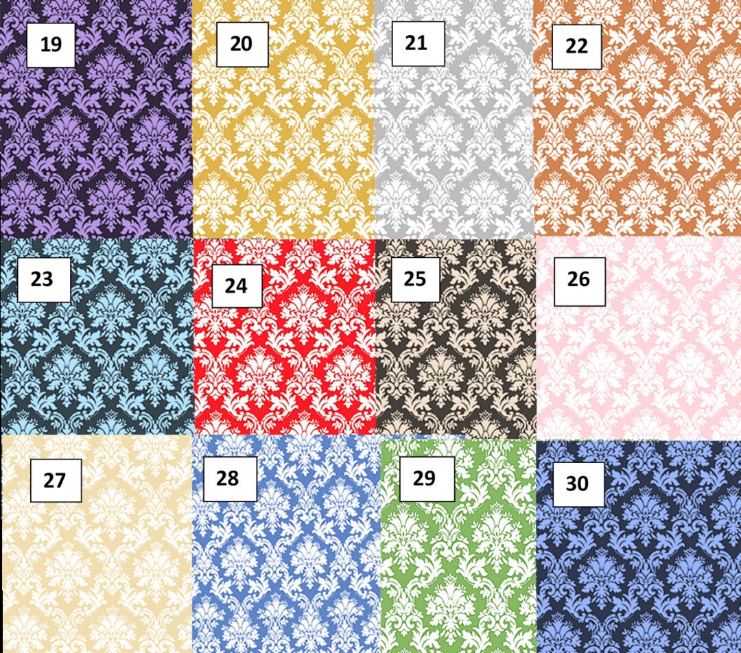 Historic Dollhouse Wallpaper: Miniature Damask Patterns, 4 Scales - Etsy