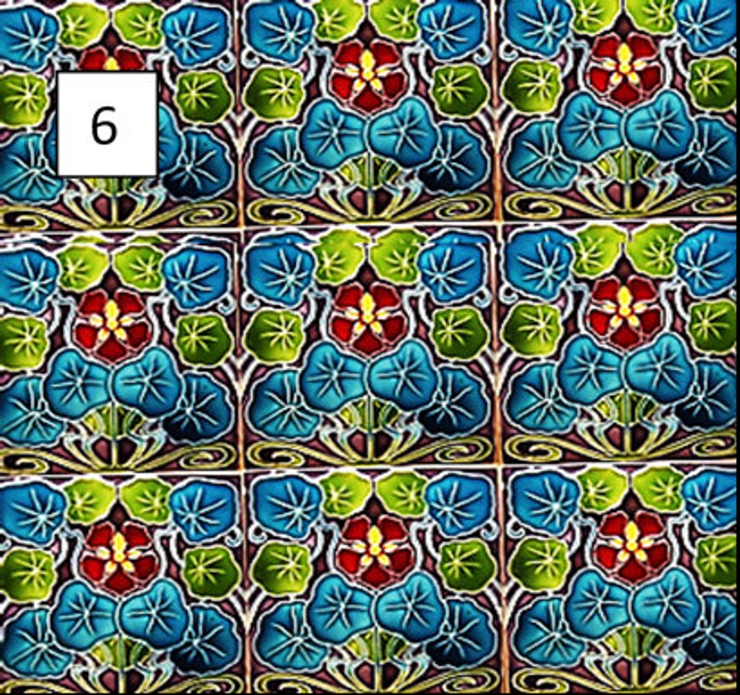 3 VINTAGE & RETRO STYLE Wall Tile Papers for Dolls House 28.3cms High X ...