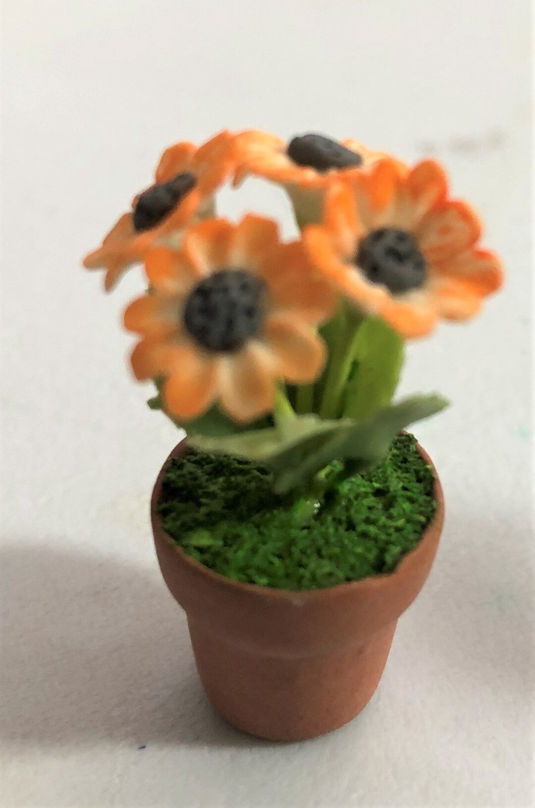 Choose From 2 Lovely Coloured Gerbera Style Fimo Flowers in Terracotta ...
