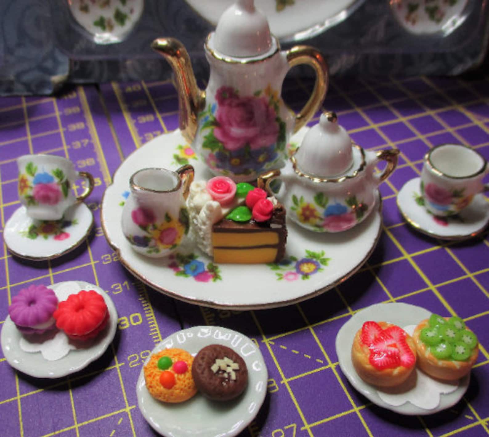 Afternoon Tea Set With 3 Plates of Food and 2 Extra Pieces of - Etsy Canada