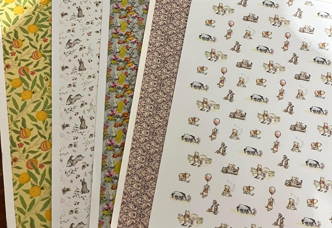 Set of 5 Printed Fabric Sheets for Miniature Dollhouse Projects - Etsy