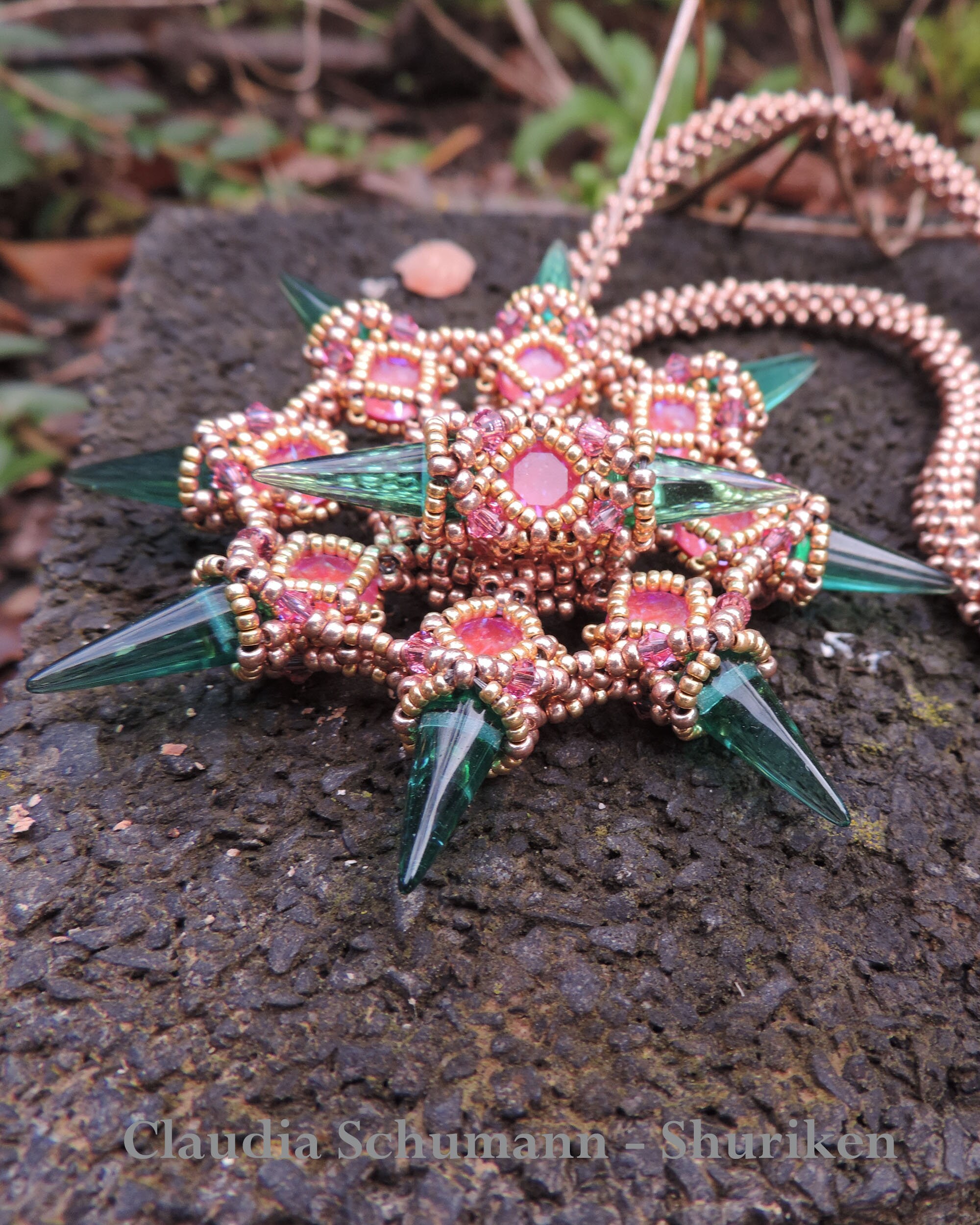 Beading Pattern shuriken Tutorial for a Necklace | Etsy