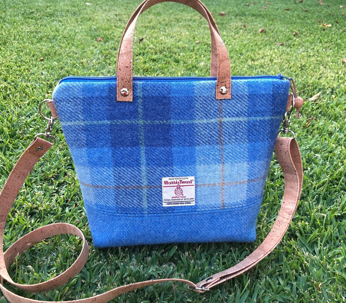Harris Tweed Bag, Scottish Wool Handbag, Anniversary Gift - Etsy