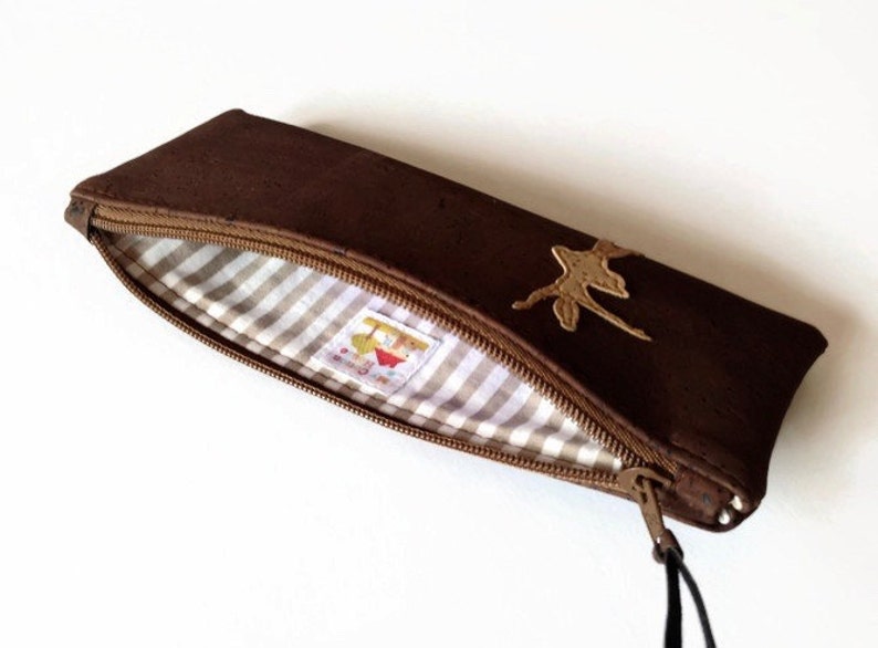 Ballerina Pencil Case Cork Pencil Case Ballet Dancer Zip | Etsy