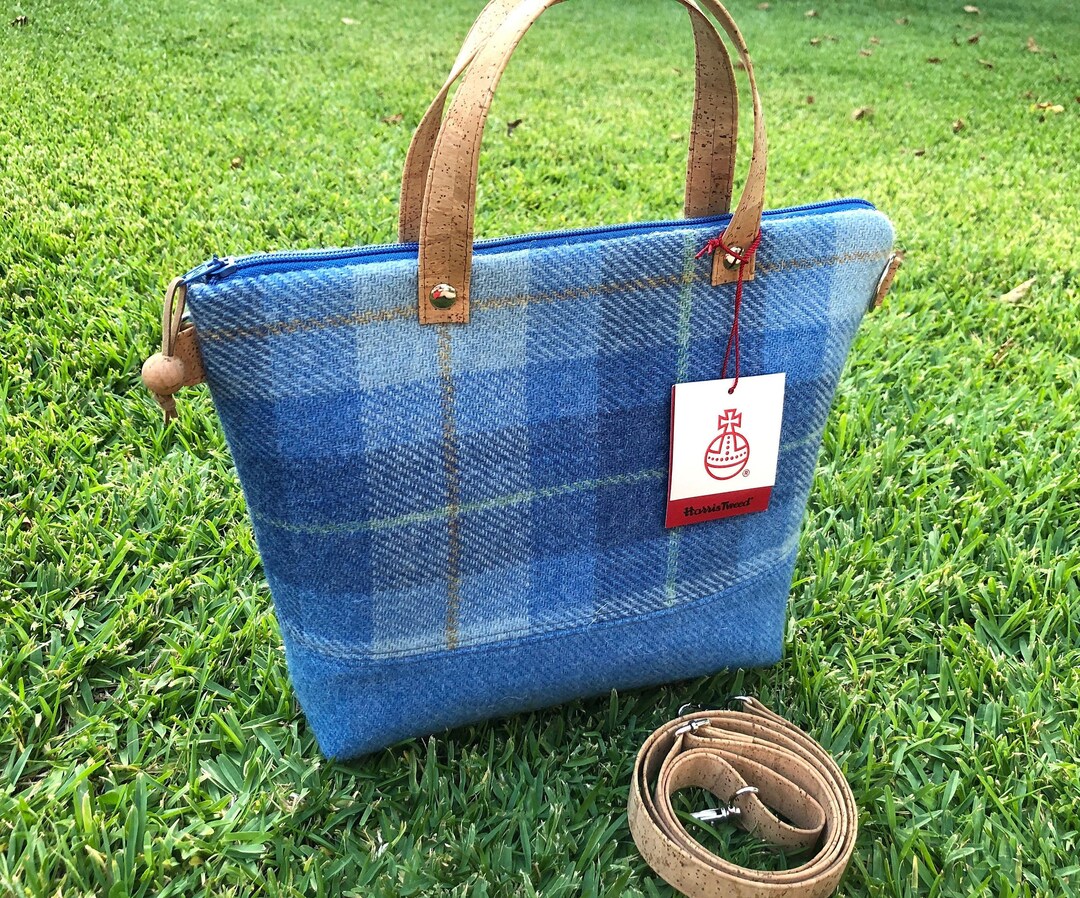Harris Tweed Bag, Scottish Wool Handbag, Anniversary Gift - Etsy