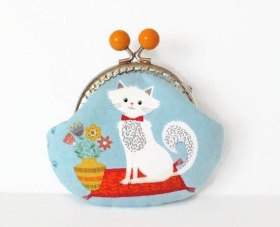 Cat Coin Purse Cat Gift Crazy Cat Lady Metal Frame Purse | Etsy