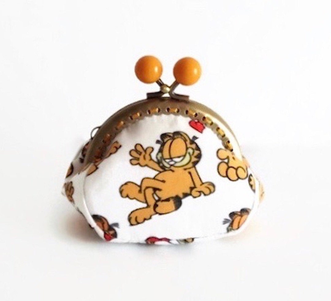 Garfield Coin Purse 1980s Cartoon Jim Davis Change Pouch - Etsy