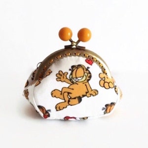 Garfield Coin Purse, 1980s Cartoon, Jim Davis, Change Pouch, Gift for ...