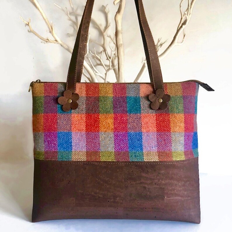 Irish Tweed Wool Bag, Cork Bag - Etsy