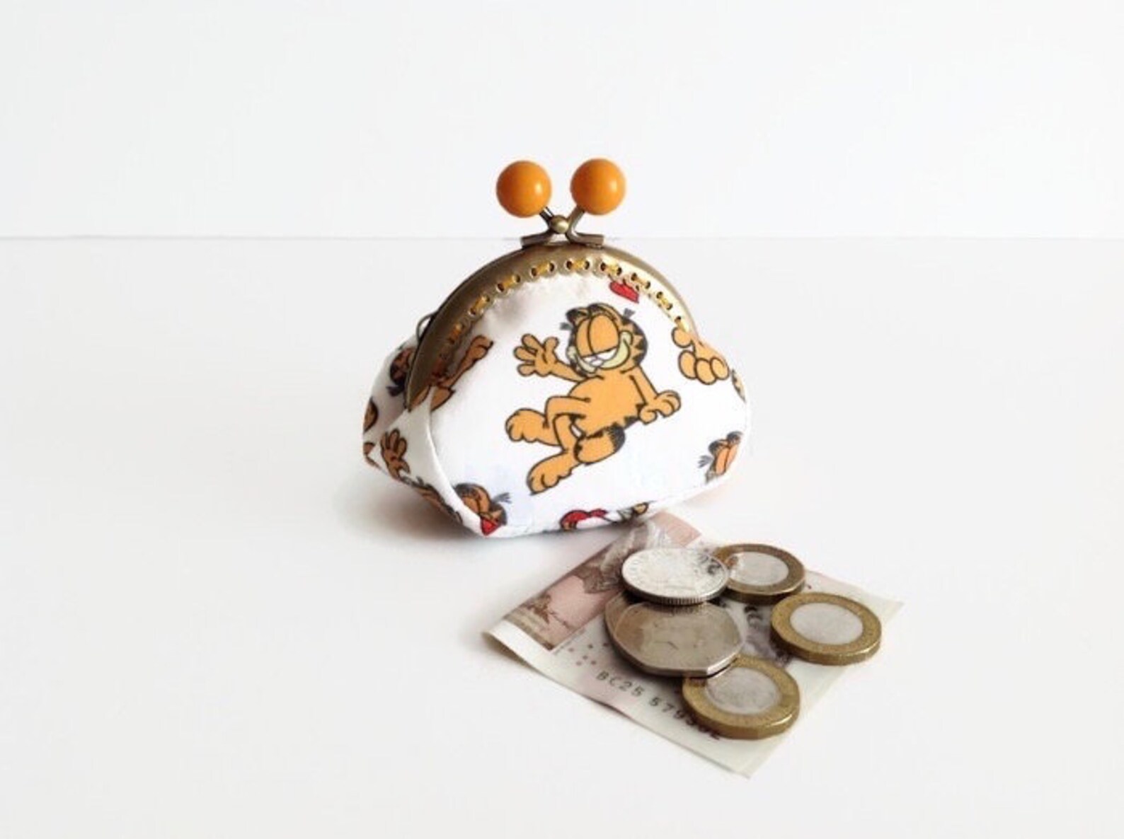 Garfield Coin Purse 1980s Cartoon Jim Davis Change Pouch | Etsy