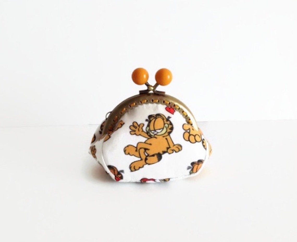 Garfield Coin Purse 1980s Cartoon Jim Davis Change Pouch | Etsy