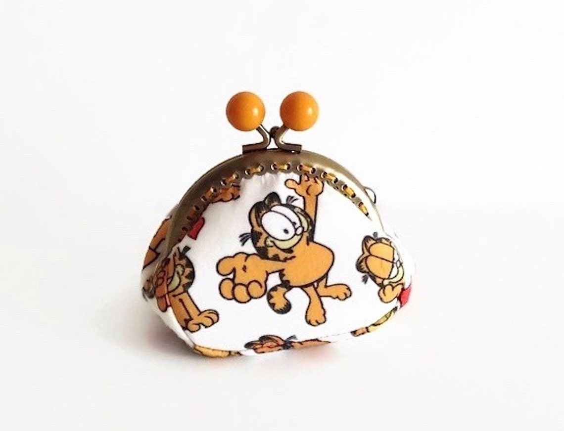 Garfield Coin Purse 1980s Cartoon Jim Davis Change Pouch | Etsy
