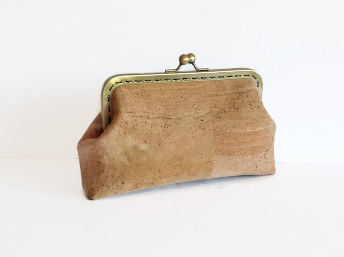 Cork Clutch Eco Friendly Purse Gift for Her Cork Wallet | Etsy