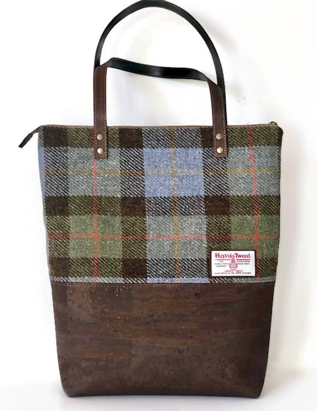 Cork Tote Bag Harris Tweed Purse Macleod Tartan Scottish - Etsy