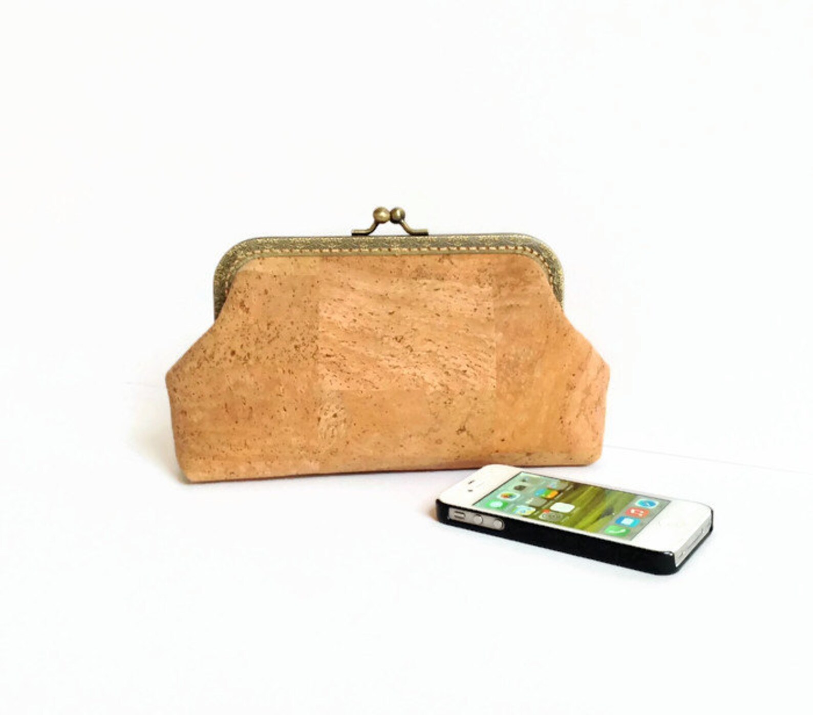 Cork Clutch Eco Friendly Purse Gift for Her Cork Wallet | Etsy