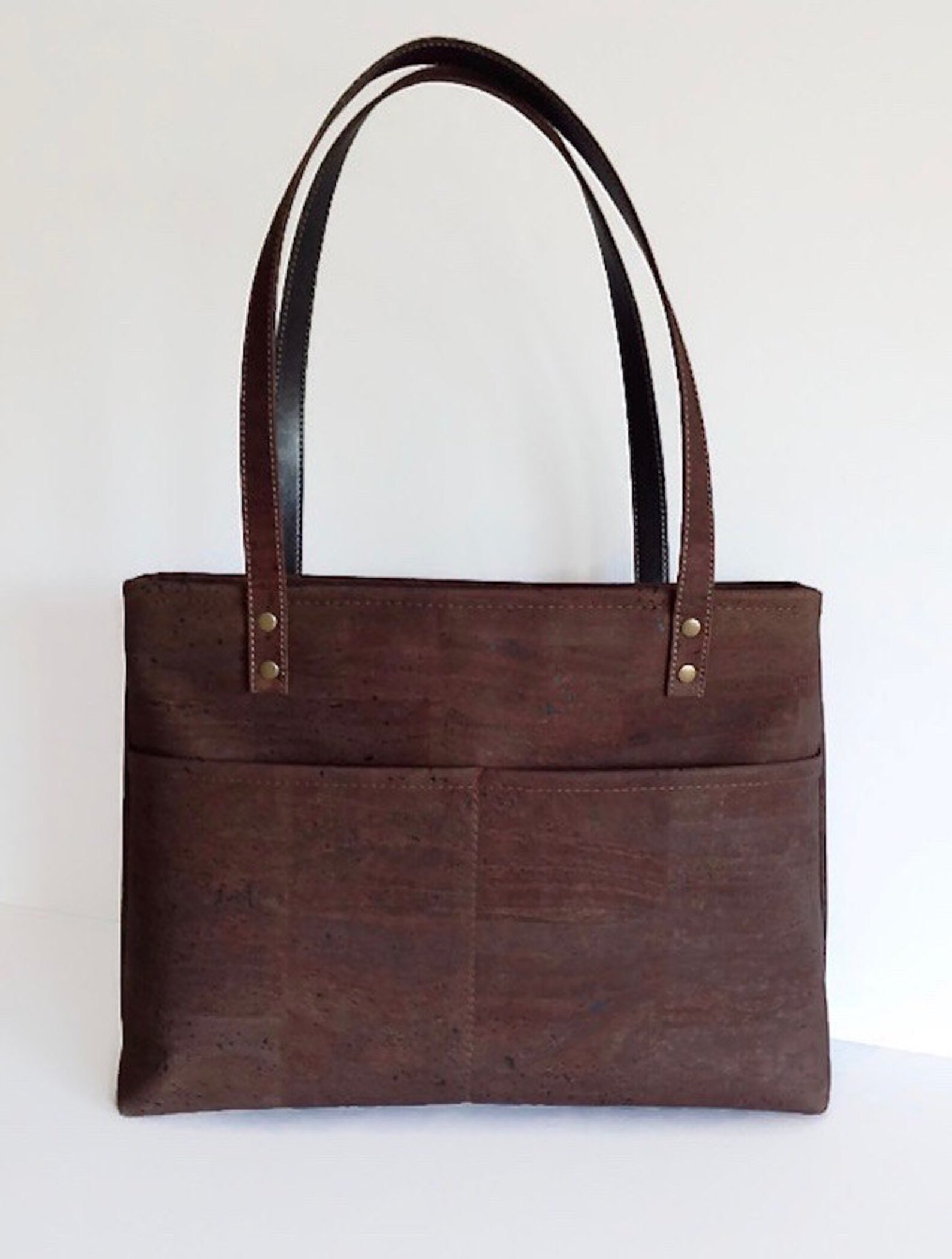 Cork Bag With Zip Vegan Bag Zipper Brown Cork Bag Eco - Etsy UK