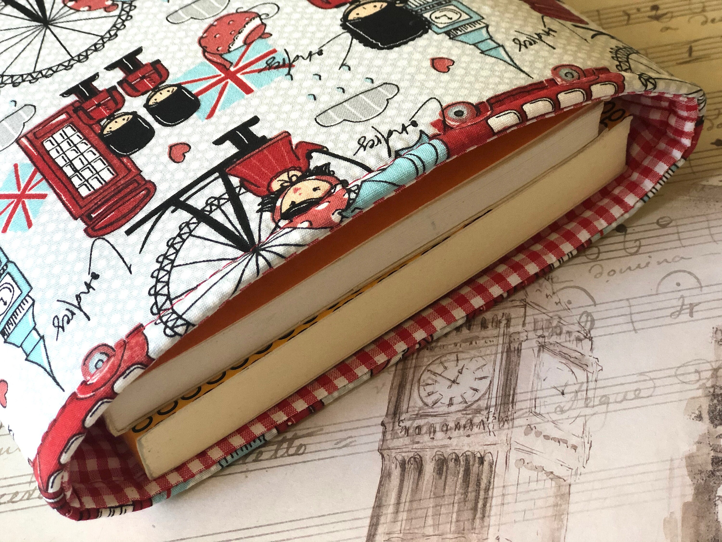 Padded Book Sleeve London Print Book Lover Gift | Etsy