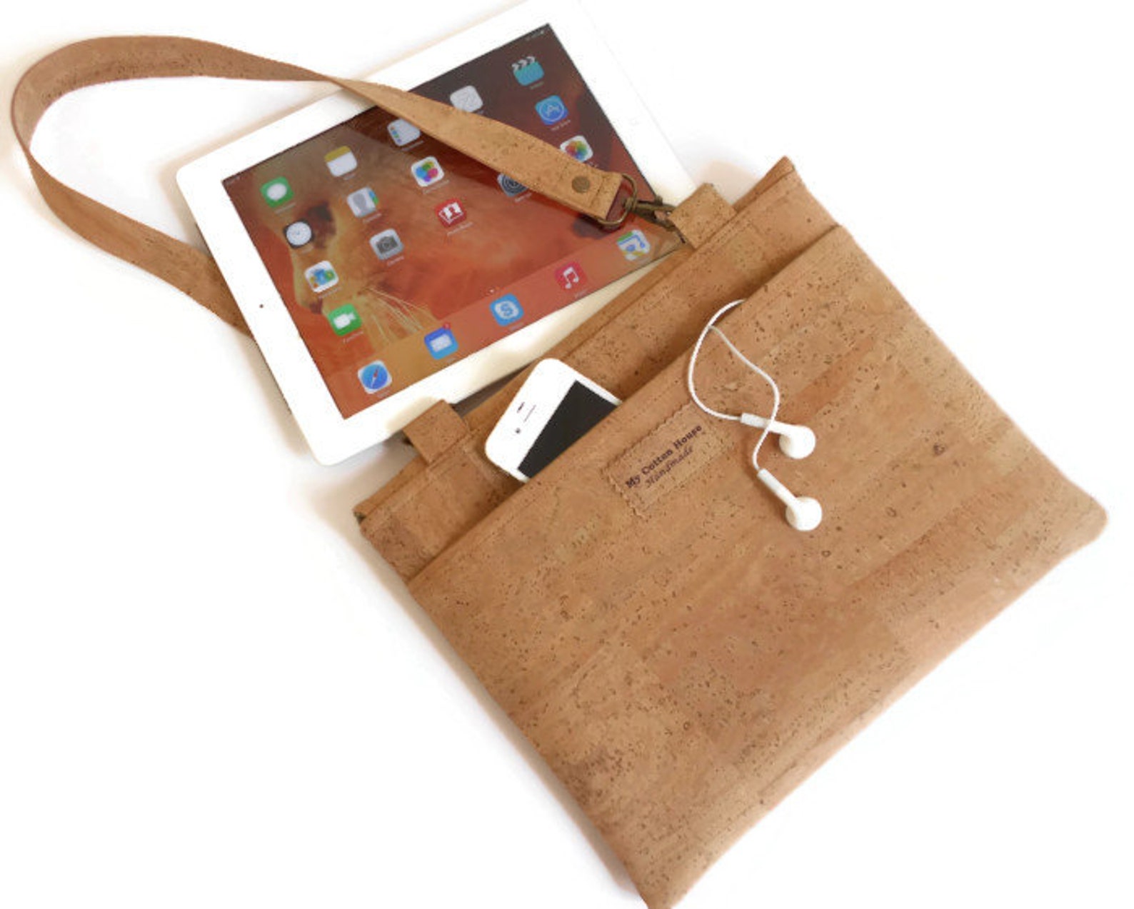 Cork Ipad Case With Strap Eco Friendly Tablet Case Vegan | Etsy UK