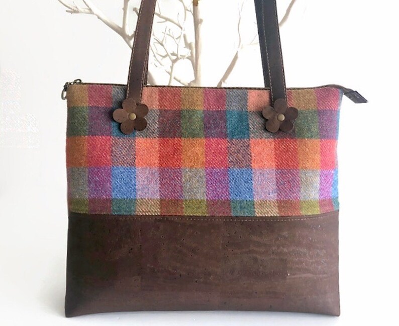 Irish Tweed Wool Bag, Cork Bag - Etsy