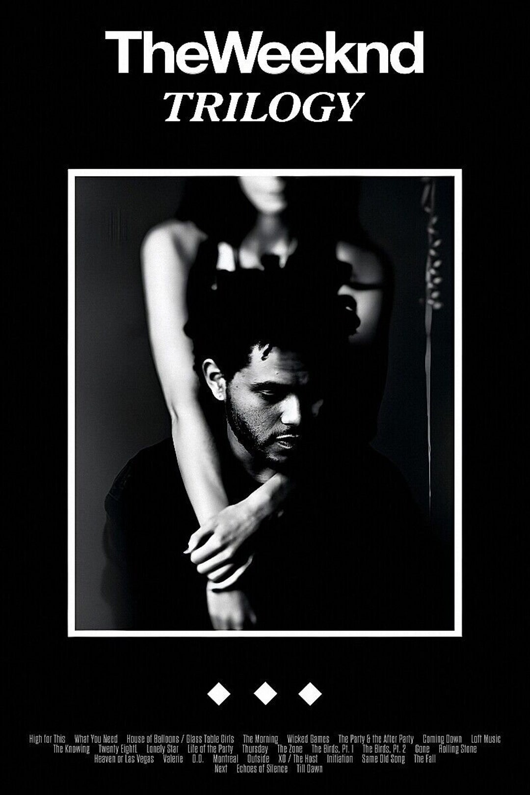 The Trilogy the Weeknd Album Poster Poster Bedroom Decoration Landscape ...