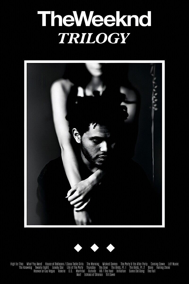 The Trilogy the Weeknd Album Poster Poster Bedroom Decoration Landscape ...