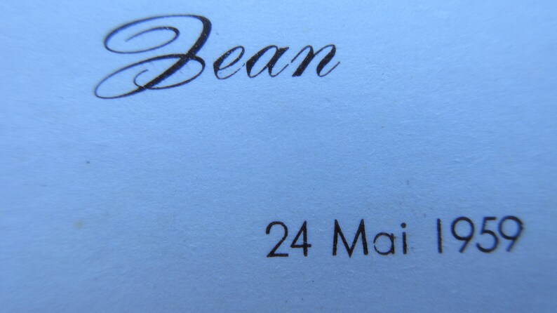 French Menu From 1950's, Vintage Folded Menu Dated 24 May 1959 With ...
