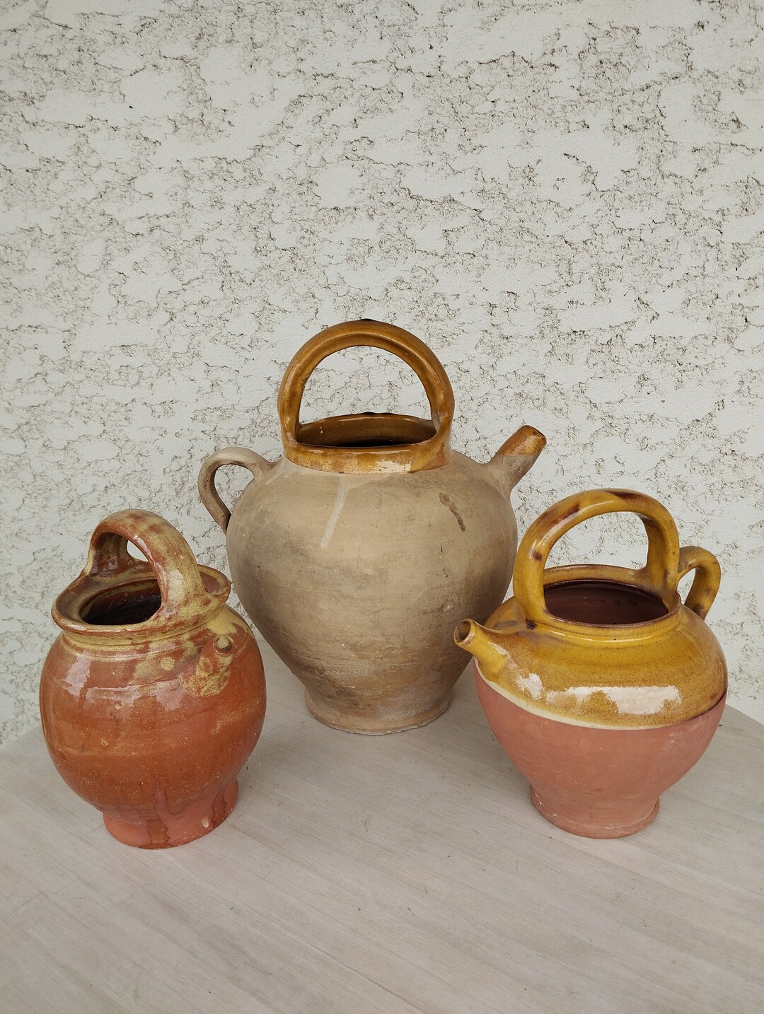 Stoneware Jug, Water/wine Flagon, Gargoulette With Glazed Interior ...
