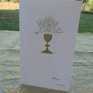 French Menu From 1950's, Vintage Folded Menu Dated 24 May 1959 With ...