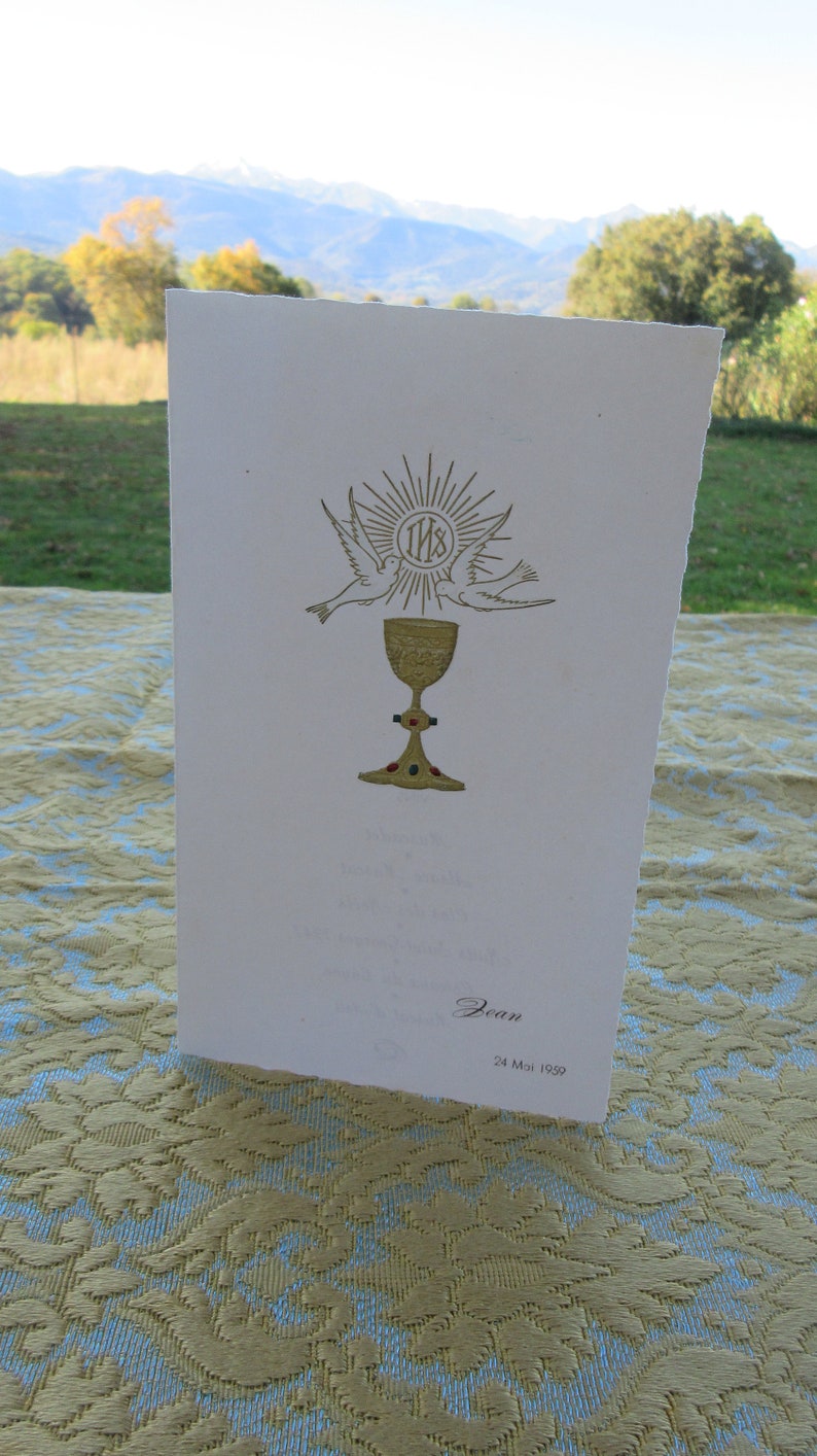 French Menu From 1950's, Vintage Folded Menu Dated 24 May 1959 With ...