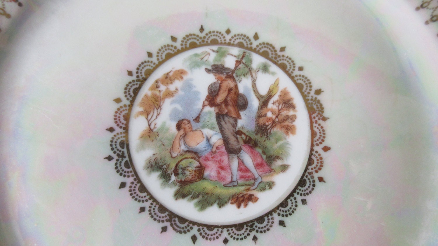 Decorative Plates Set of 3 German Porcelain with Mother of | Etsy