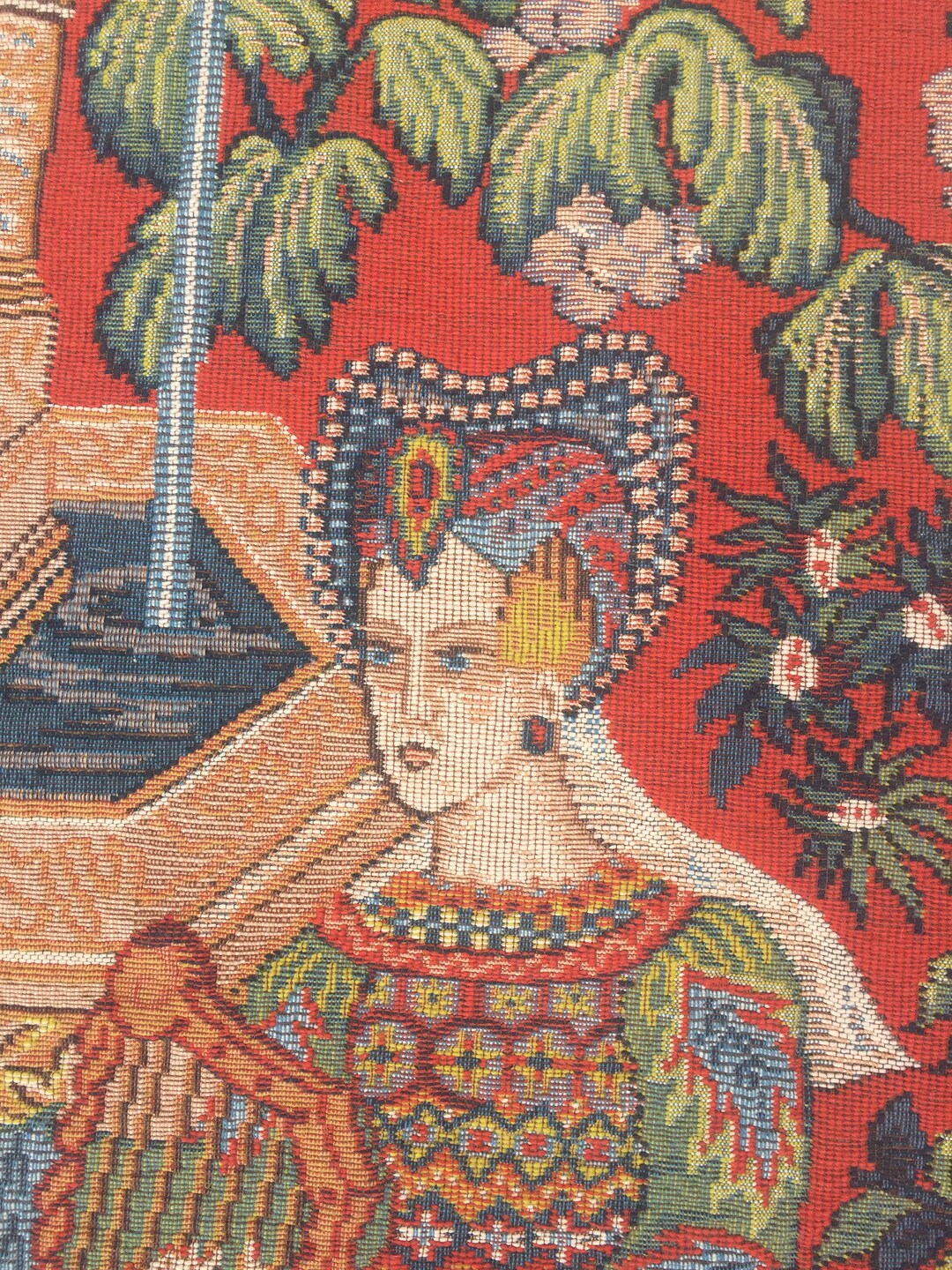 Medieval Tapestry, Large Mechanical Tapestry Panel, Le Roman De La Rose ...