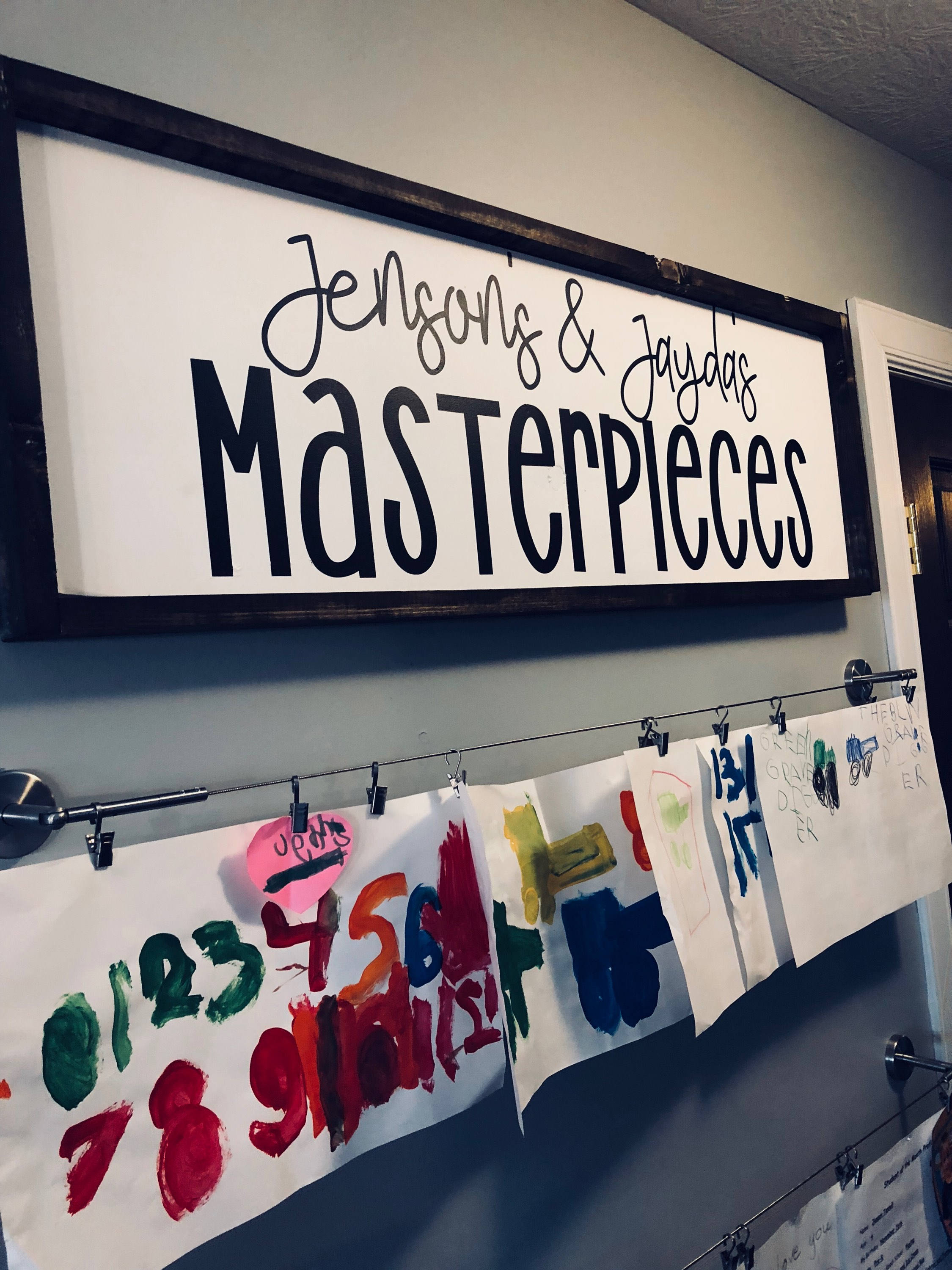 Masterpiece Sign / Kids Art Display / Kids Art Sign / | Etsy