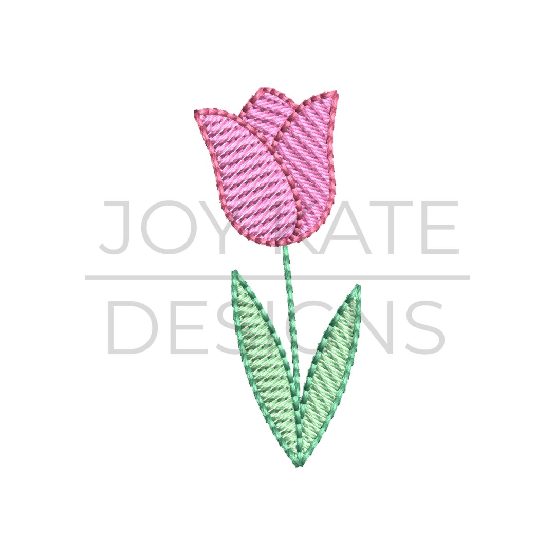 Tulip Sketch Embroidery Design - Etsy