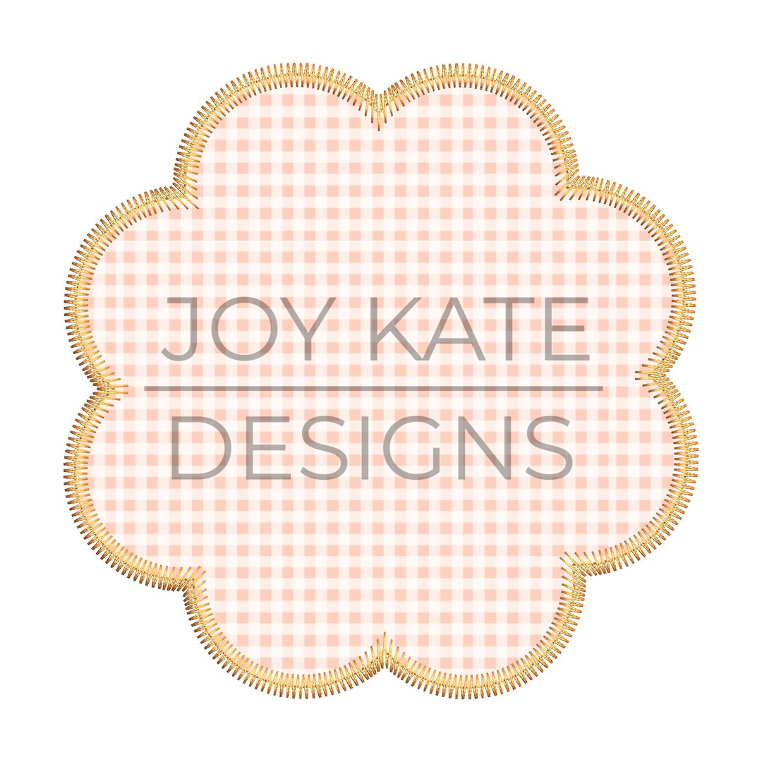 Scallop Zigzag Patch Applique Design - Etsy