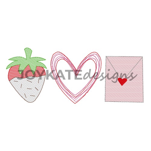 Heart Vintage Scribble Stitch Embroidery Design - Etsy