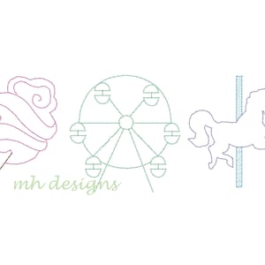 Vintage Stitch County Fair Embroidery Design, Quick Stitch Fair Theme ...