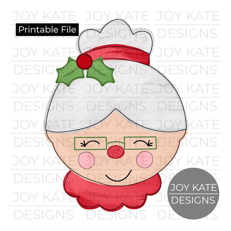 Mrs Claus Face - Etsy