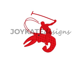 Mini Fill Stitch Crawfish Embroidery Design | Etsy