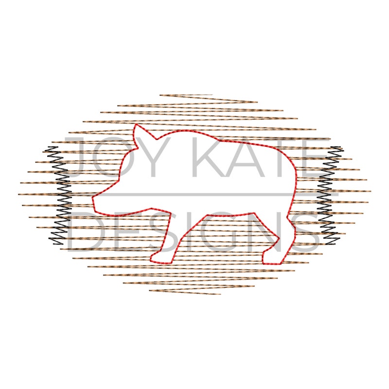 Razorback Embroidery Design - Etsy