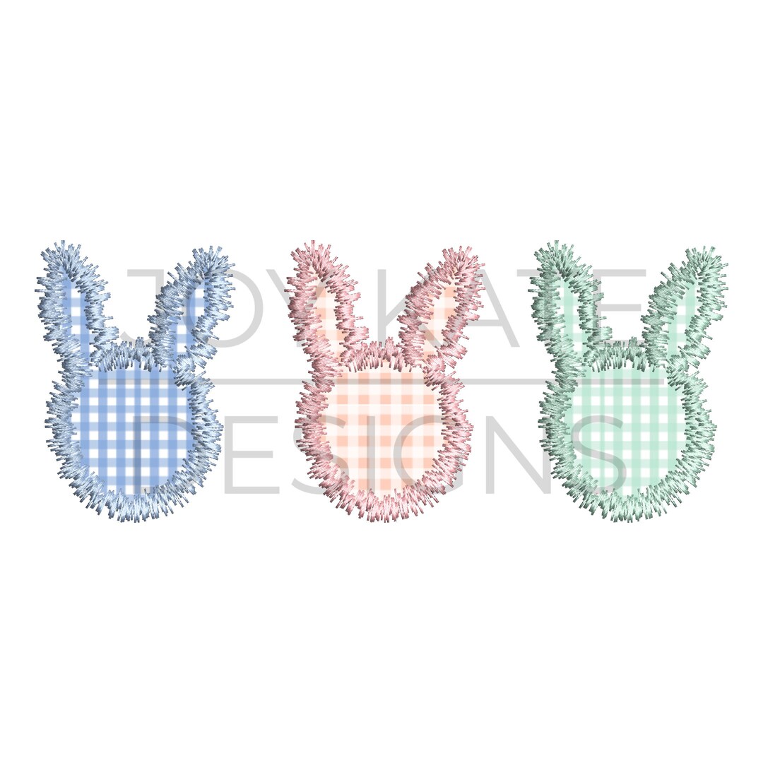 Fuzzy Bunny Trio Applique Design - Etsy