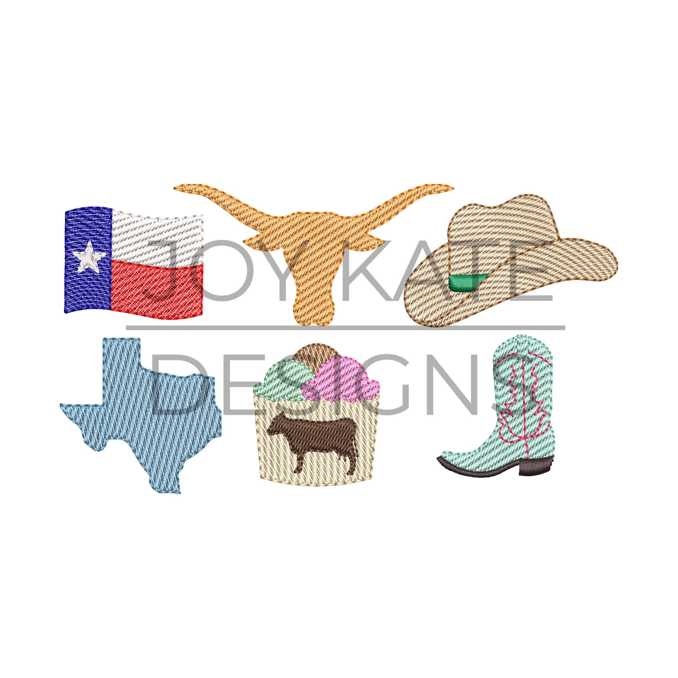Build Your Own Texas Mini Embroidery Designs - Etsy