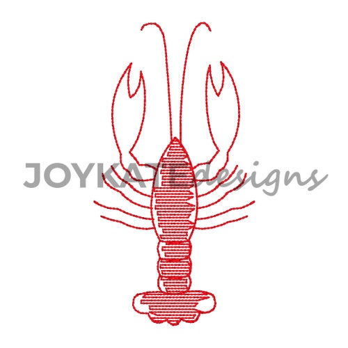 Crawfish Trio Sketch Embroidery Design - Etsy