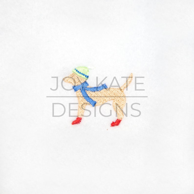 Winter Dog Mini Embroidery Design - Etsy