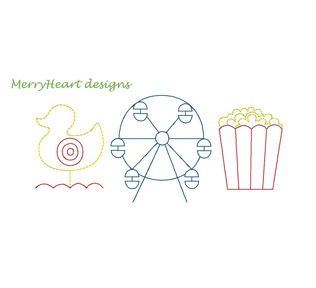 Vintage Stitch County Fair Embroidery Design, Quick Stitch Fair Theme ...