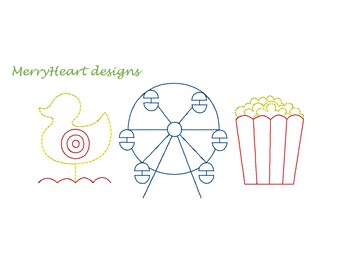 Vintage Stitch County Fair Embroidery Design Quick Stitch | Etsy