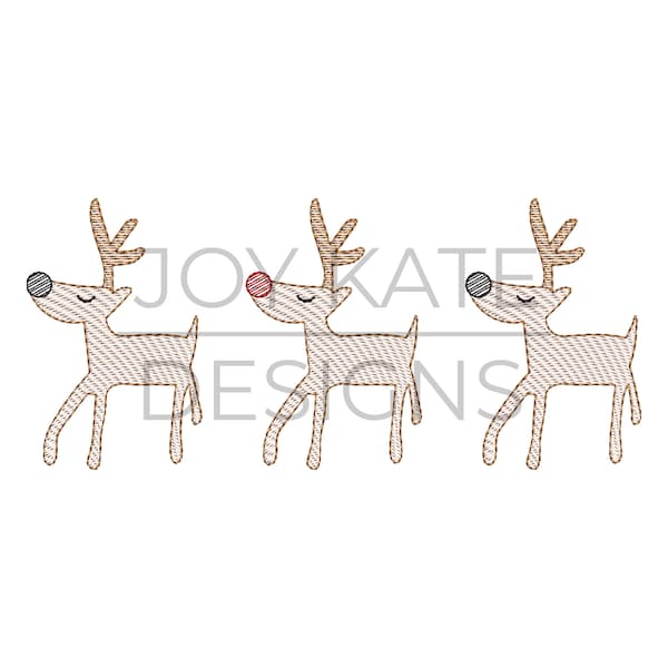 Reindeer Embroidery - Etsy
