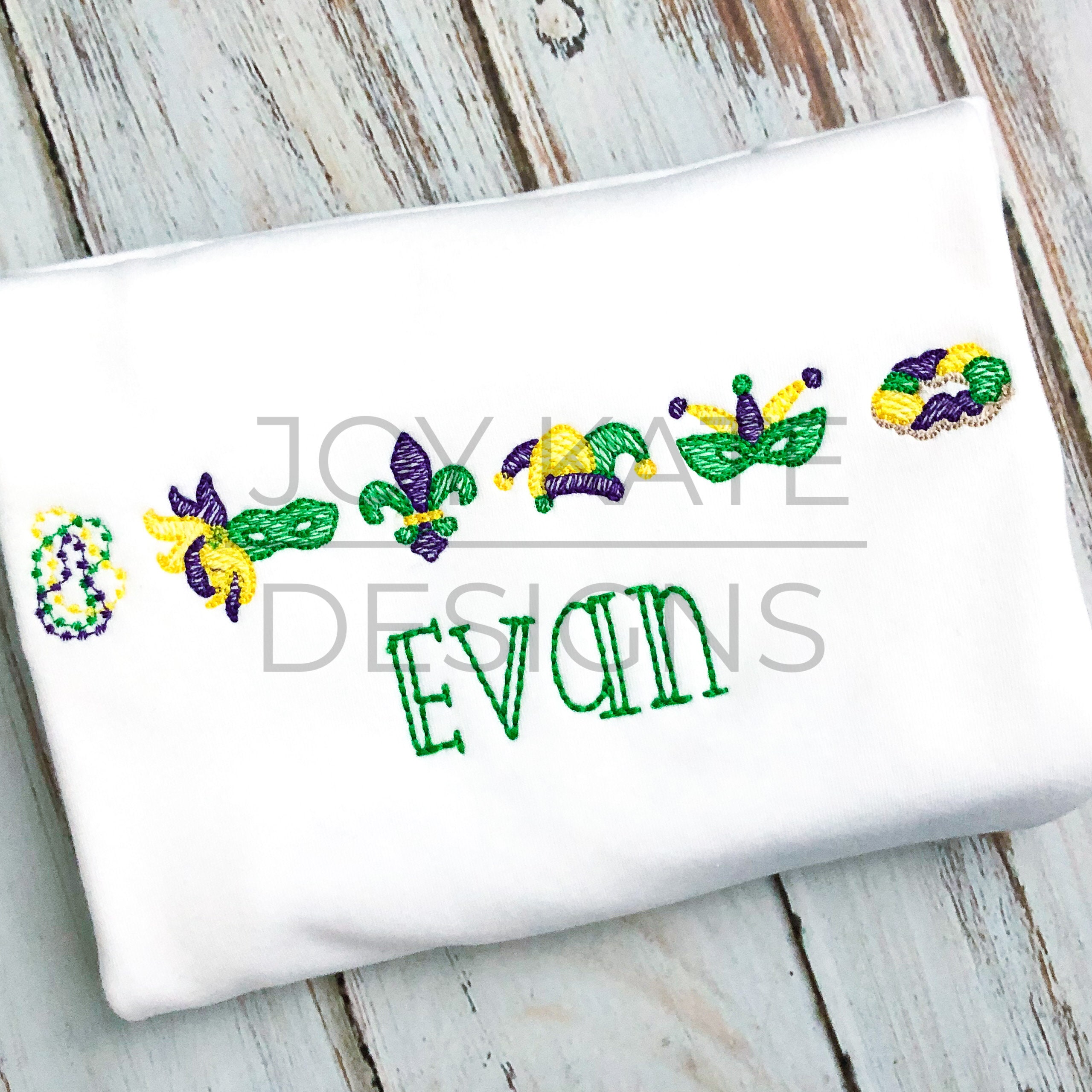 Build Your Own Mardi Gras Set of Embroidery Designs - Etsy