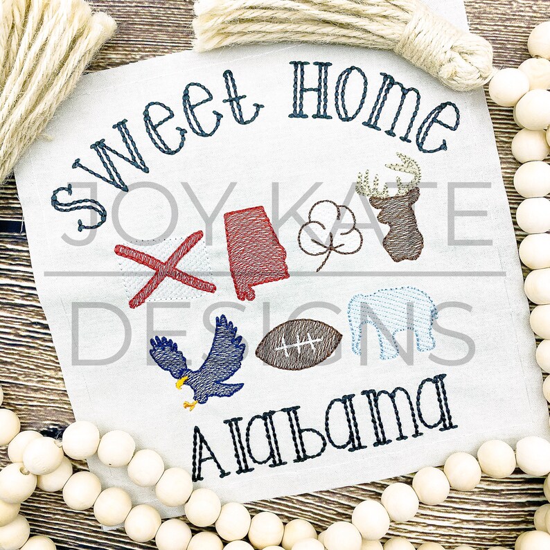 Build Your Own Alabama Mini Embroidery Designs - Etsy