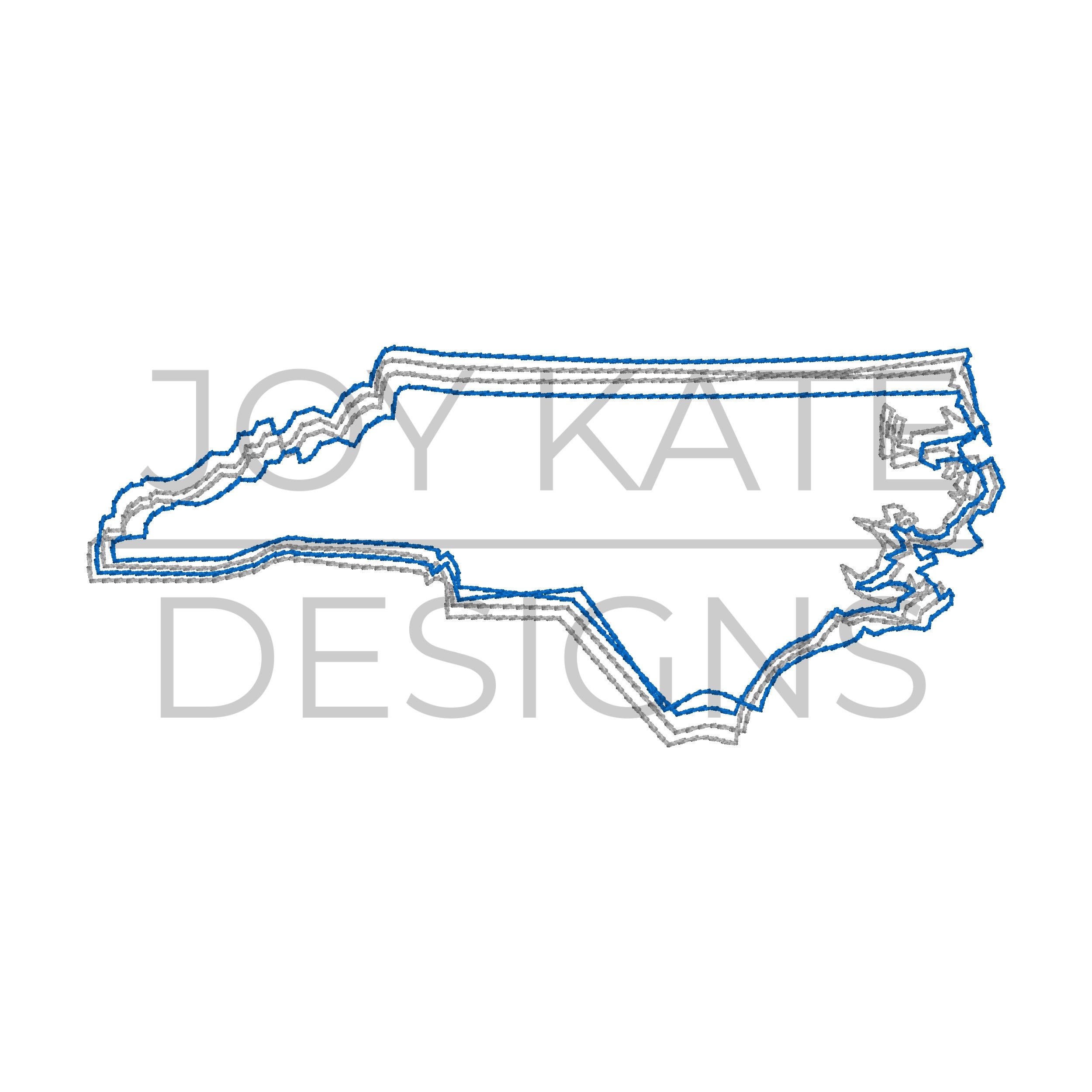 North Carolina State Outline Embroidery Design, Vintage Stitch North ...